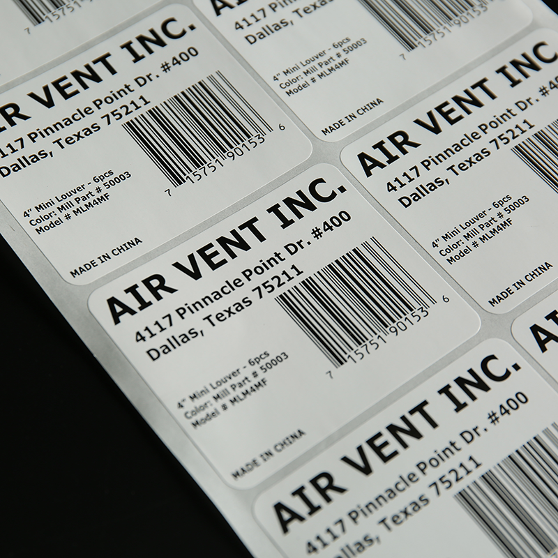 Custom Printed Adhesive Barcode Labels