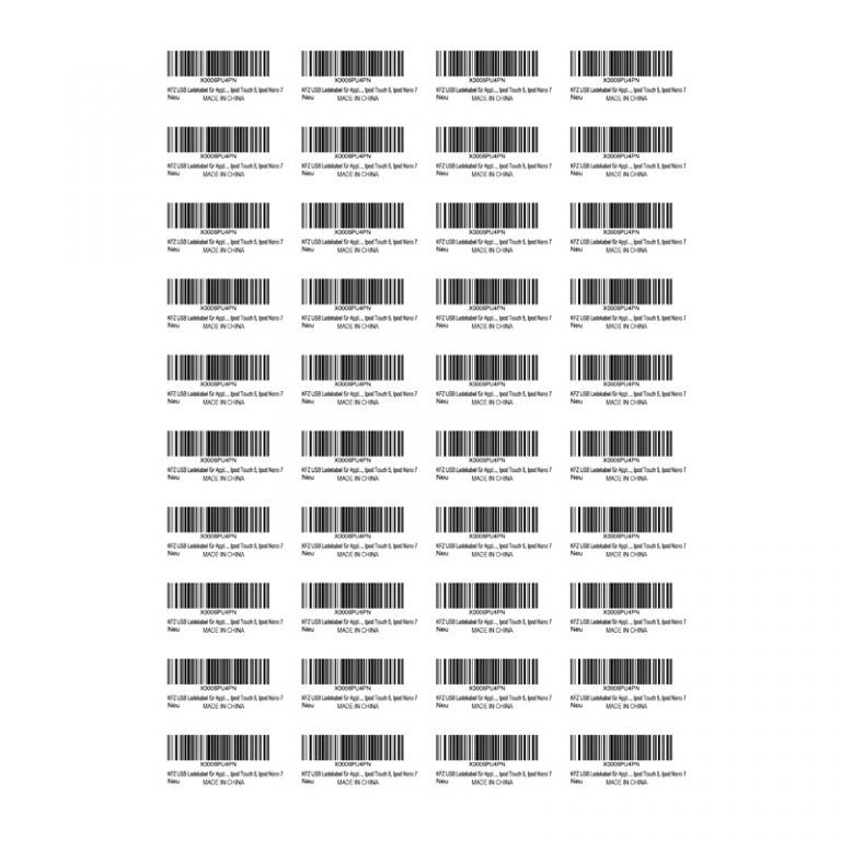 Wholesale a4 size paper barcode label