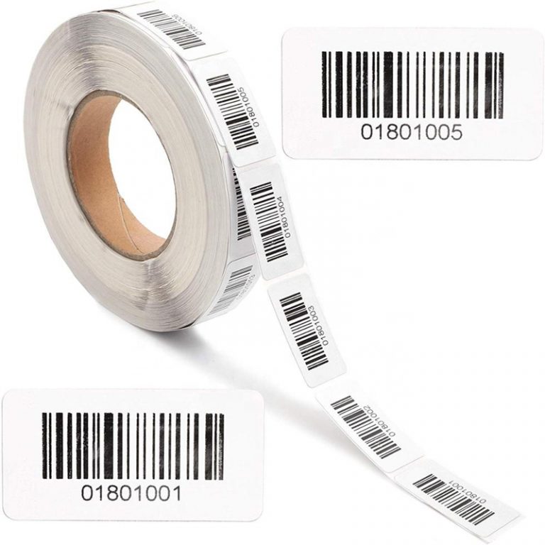 Sequential Serial Number Barcode Labels
