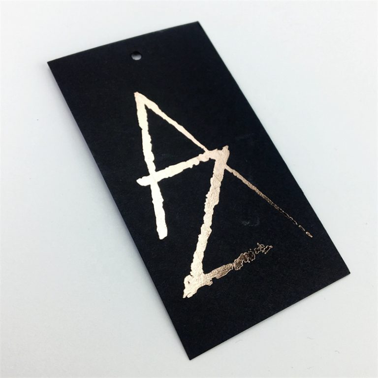 Custom Printed Gold Foil Hang Tag